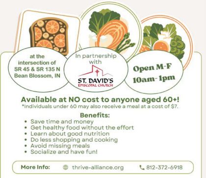 Free Senior Meals with Thrive Alliance at St. David's in Beanblossom ...